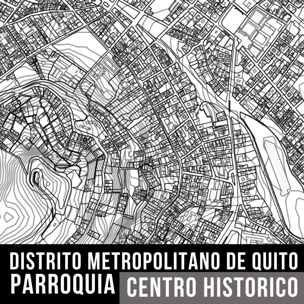 MAPA PREDIAL PARROQUIA CENTRO HISTÓRICO DM QUITO + CURVAS DE NIVEL ...
