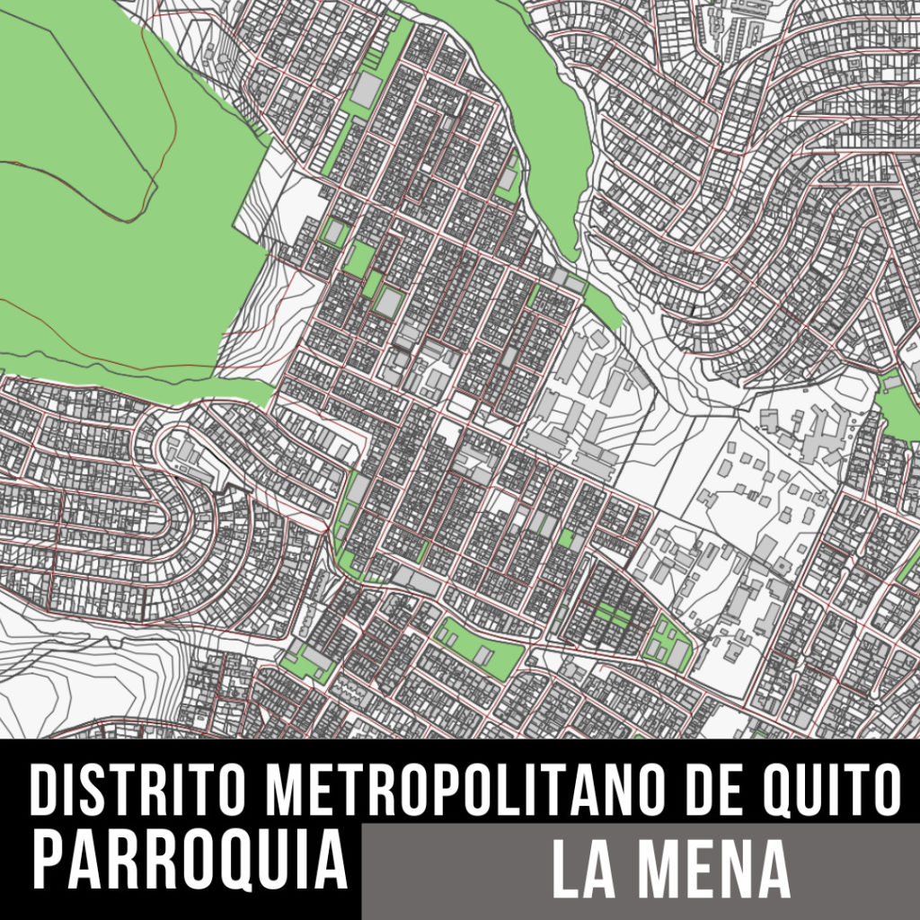 MAPA PREDIAL PARROQUIA LA MENA DM QUITO + CURVAS DE NIVEL ...