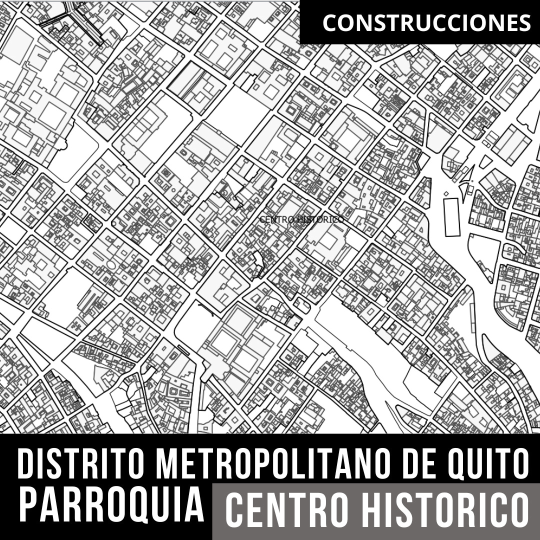 MAPA PREDIAL PARROQUIA CENTRO HISTÓRICO DM QUITO + CURVAS DE NIVEL ...