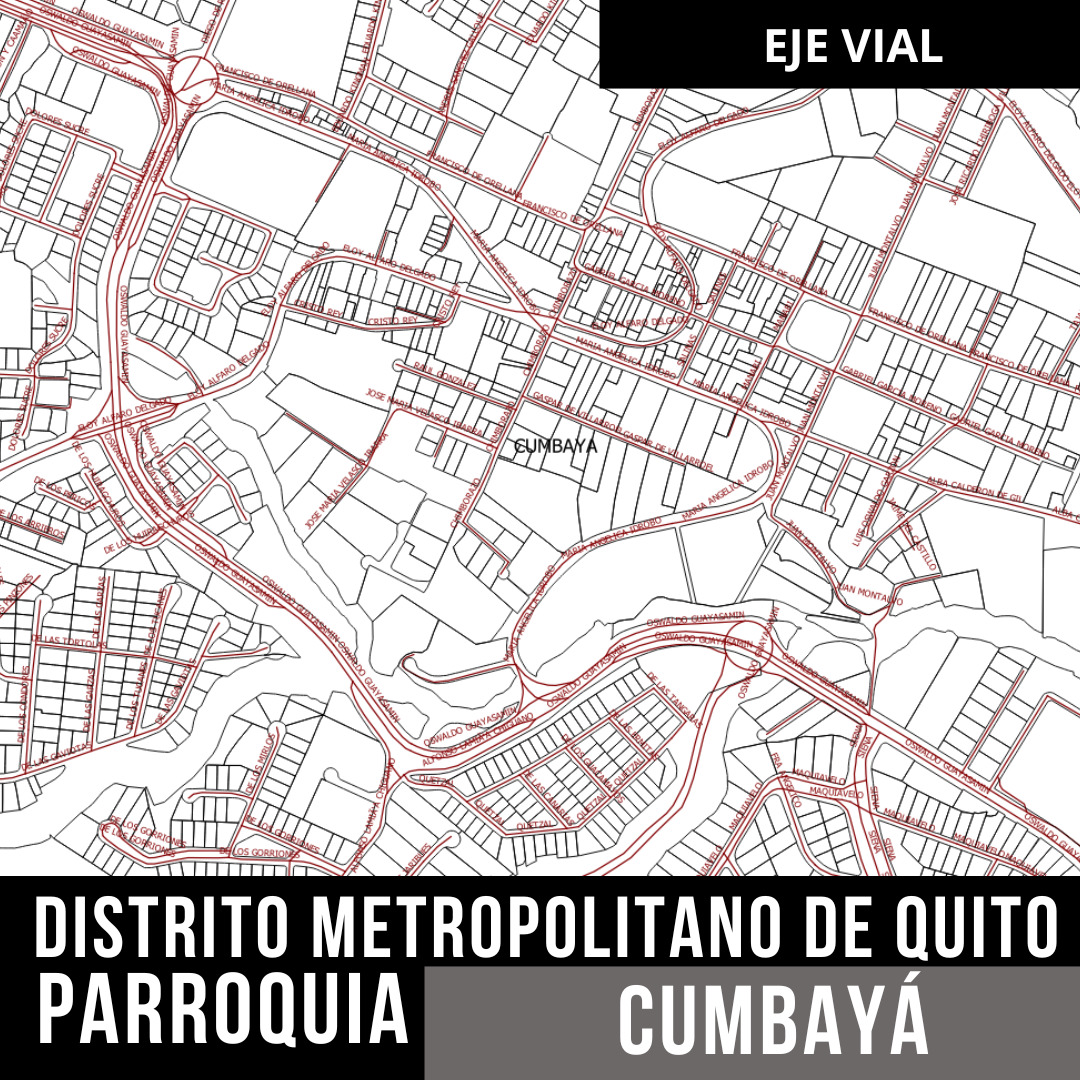 MAPA PREDIAL PARROQUIA CUMBAYÁ DM QUITO + CURVAS DE NIVEL ...