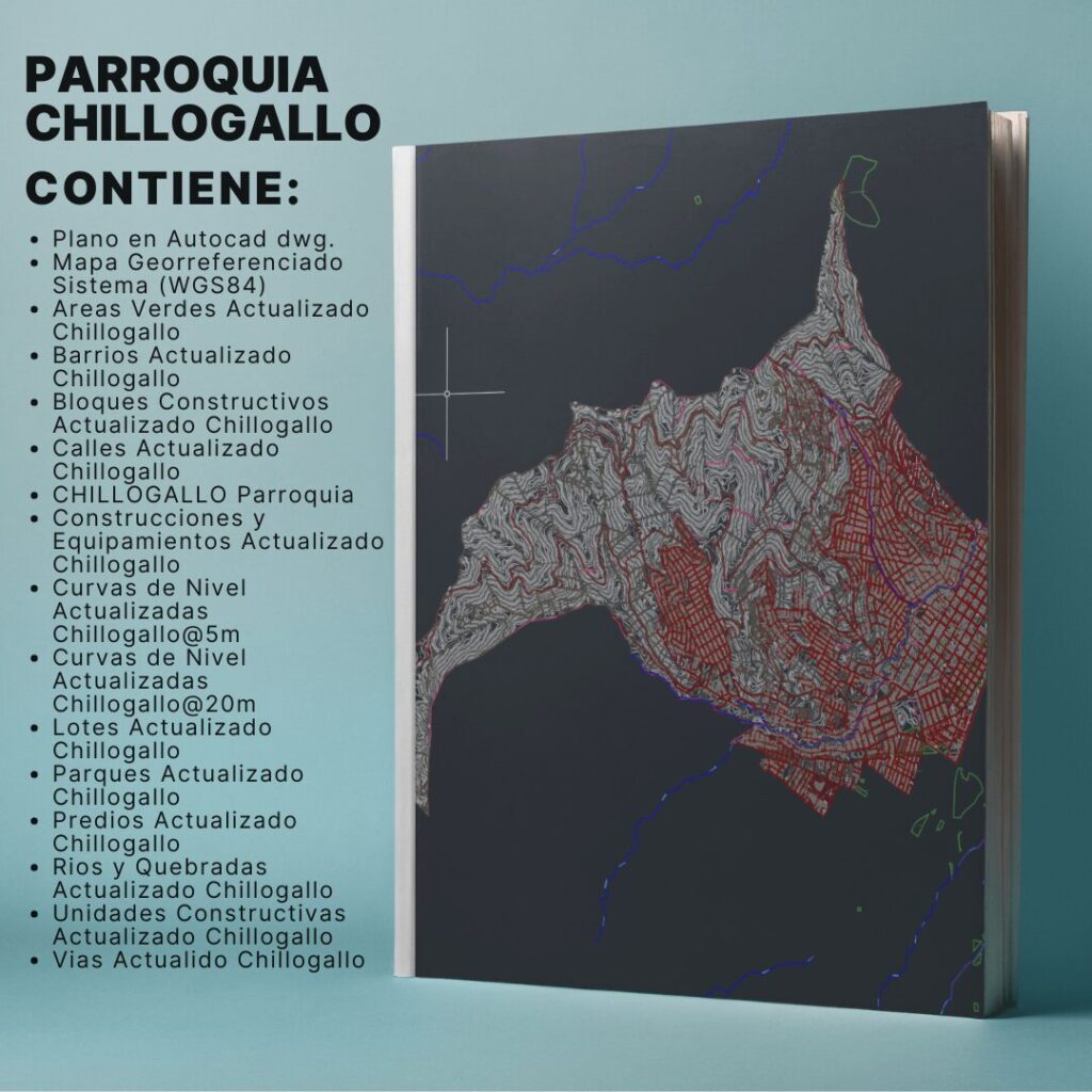 CHILLOGALLO PARROQUIA MAPA PREDIAL Y TOPOGRÁFICO (CURVAS DE NIVEL) DM ...
