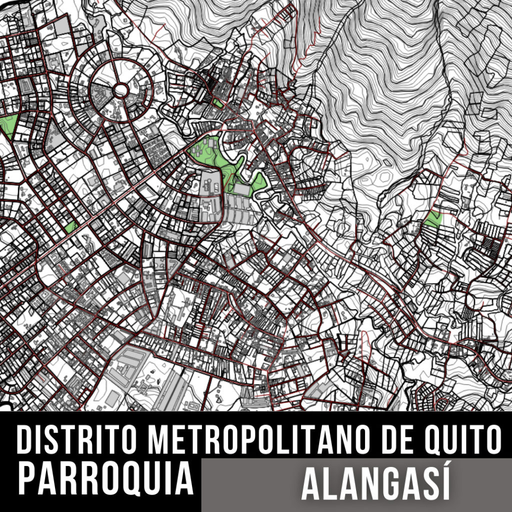 MAPA PREDIAL PARROQUIA ALANGASI DM QUITO + CURVAS DE NIVEL ...
