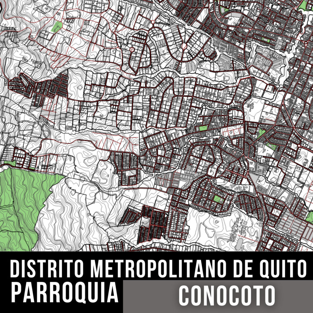 MAPA PREDIAL PARROQUIA CONOCOTO DM QUITO + CURVAS DE NIVEL ...