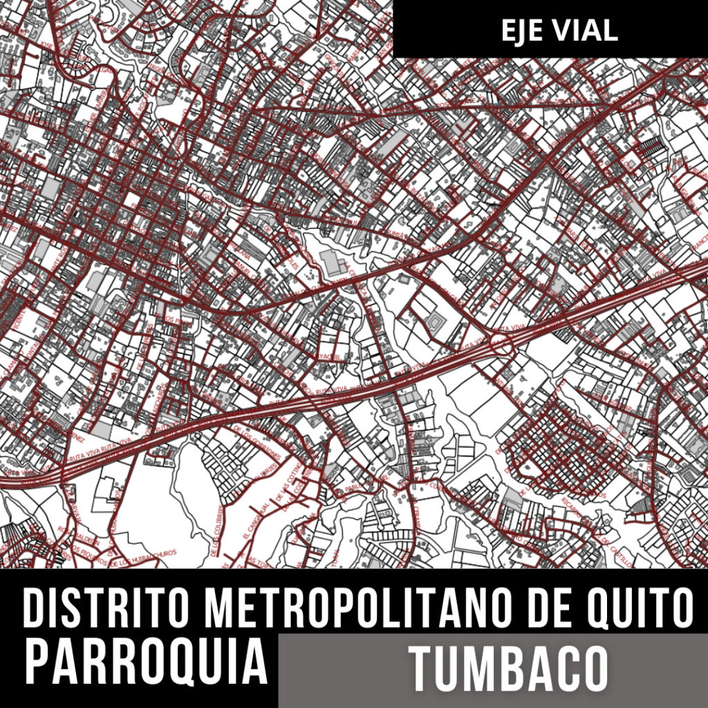 MAPA PREDIAL PARROQUIA TUMBACO DM QUITO + CURVAS DE NIVEL - ARQUITECTURA ID-ART