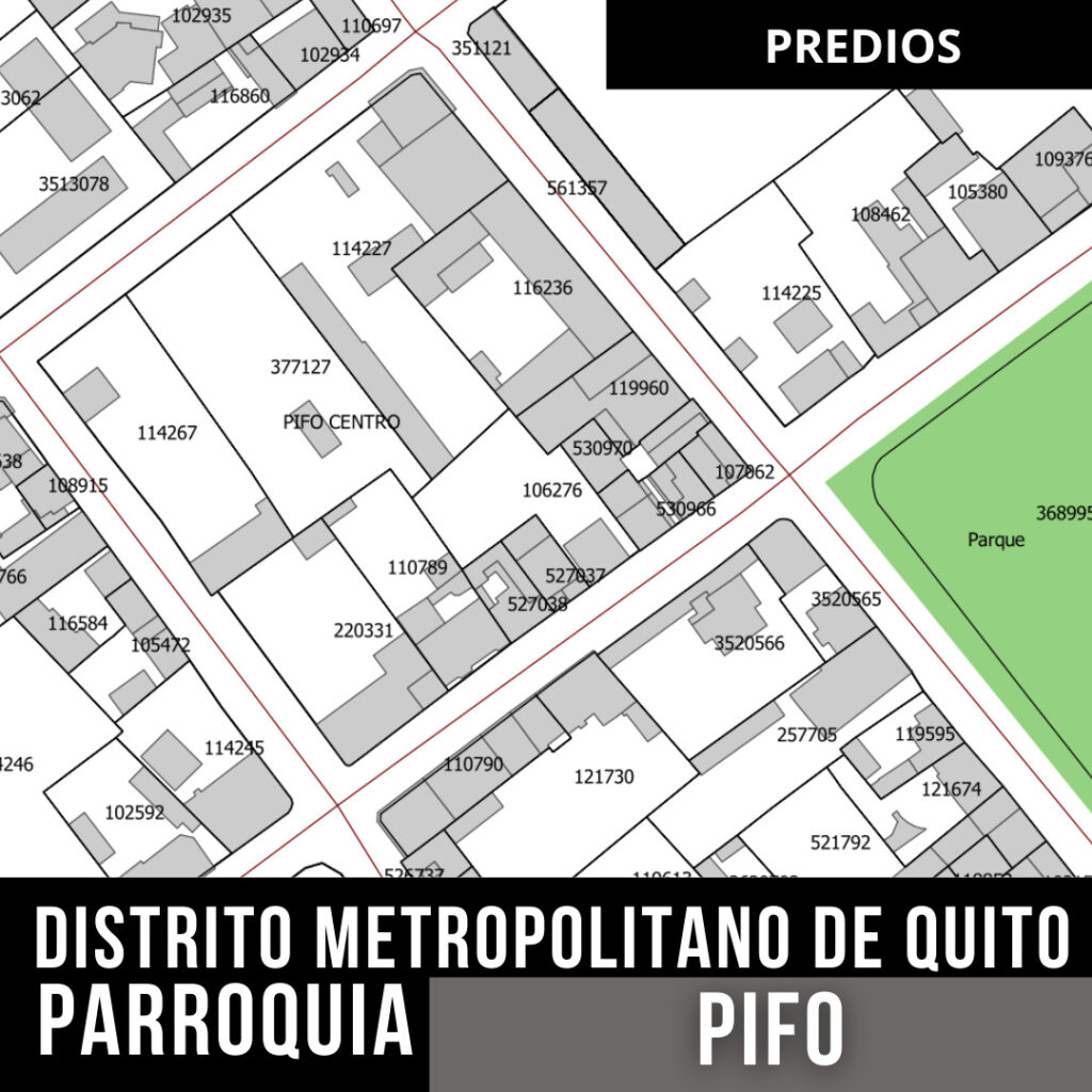 MAPA PREDIAL PARROQUIA PIFO DM QUITO + CURVAS DE NIVEL - ARQUITECTURA ...