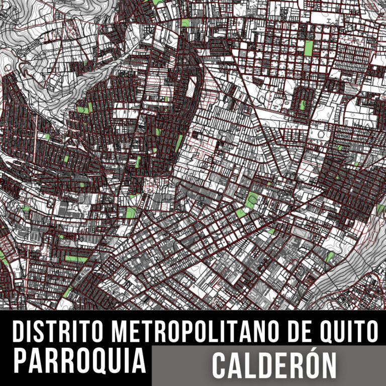MAPA PREDIAL PARROQUIA CALDERÓN DM QUITO + CURVAS DE NIVEL ...