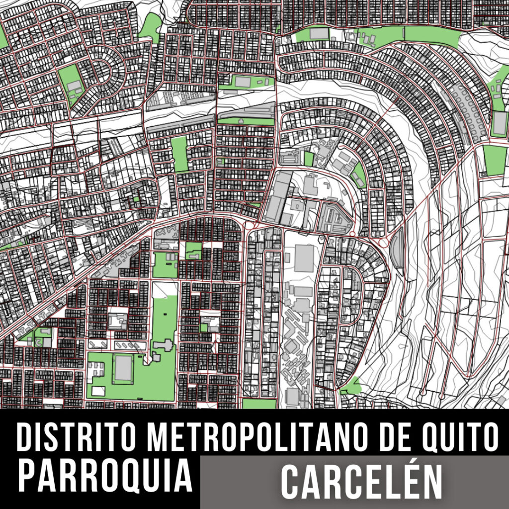 MAPA PREDIAL PARROQUIA CARCELÉN DM QUITO + CURVAS DE NIVEL ...