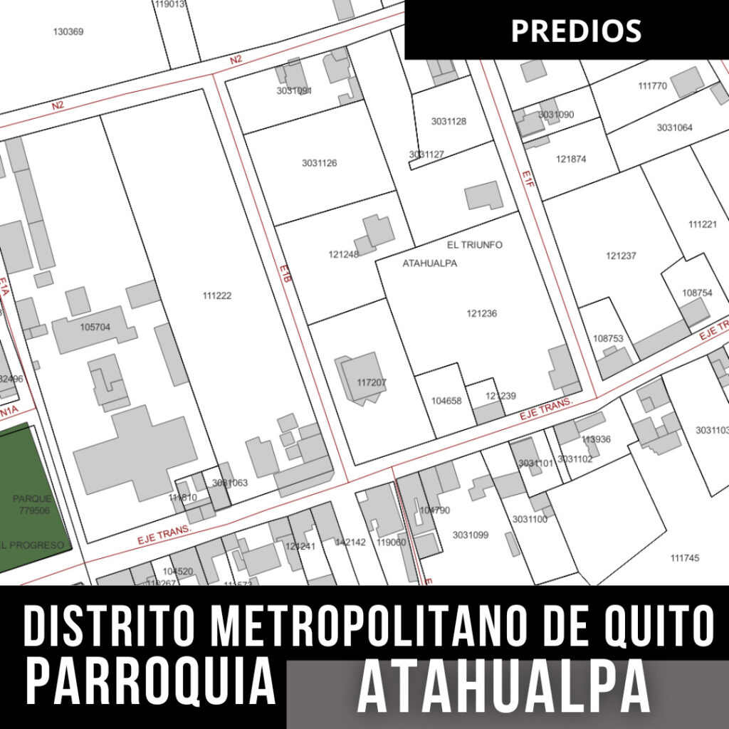 MAPA PREDIAL PARROQUIA ATAHUALPA DM QUITO + CURVAS DE NIVEL ...