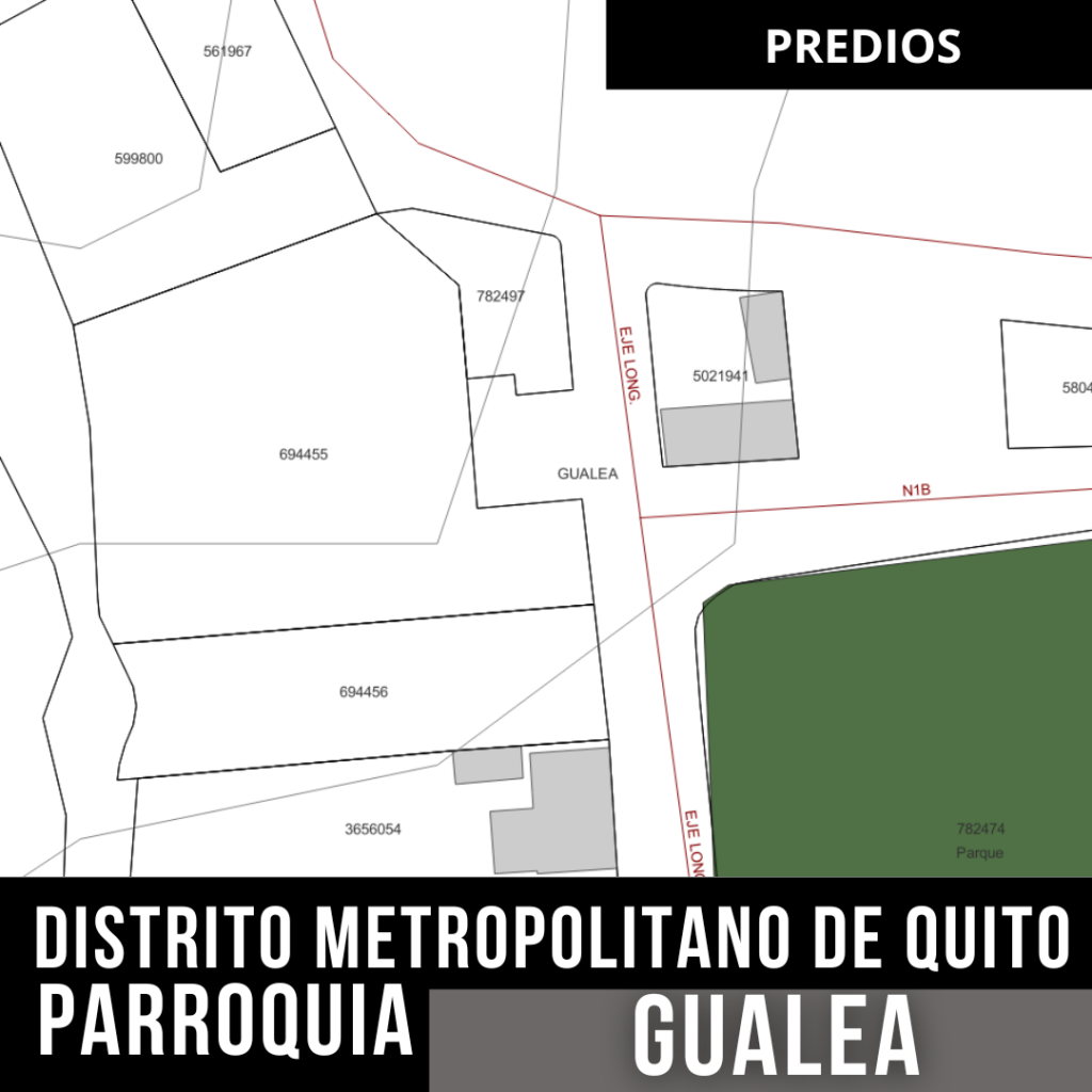 MAPA PREDIAL PARROQUIA GUALEA DM QUITO + CURVAS DE NIVEL - ARQUITECTURA ...