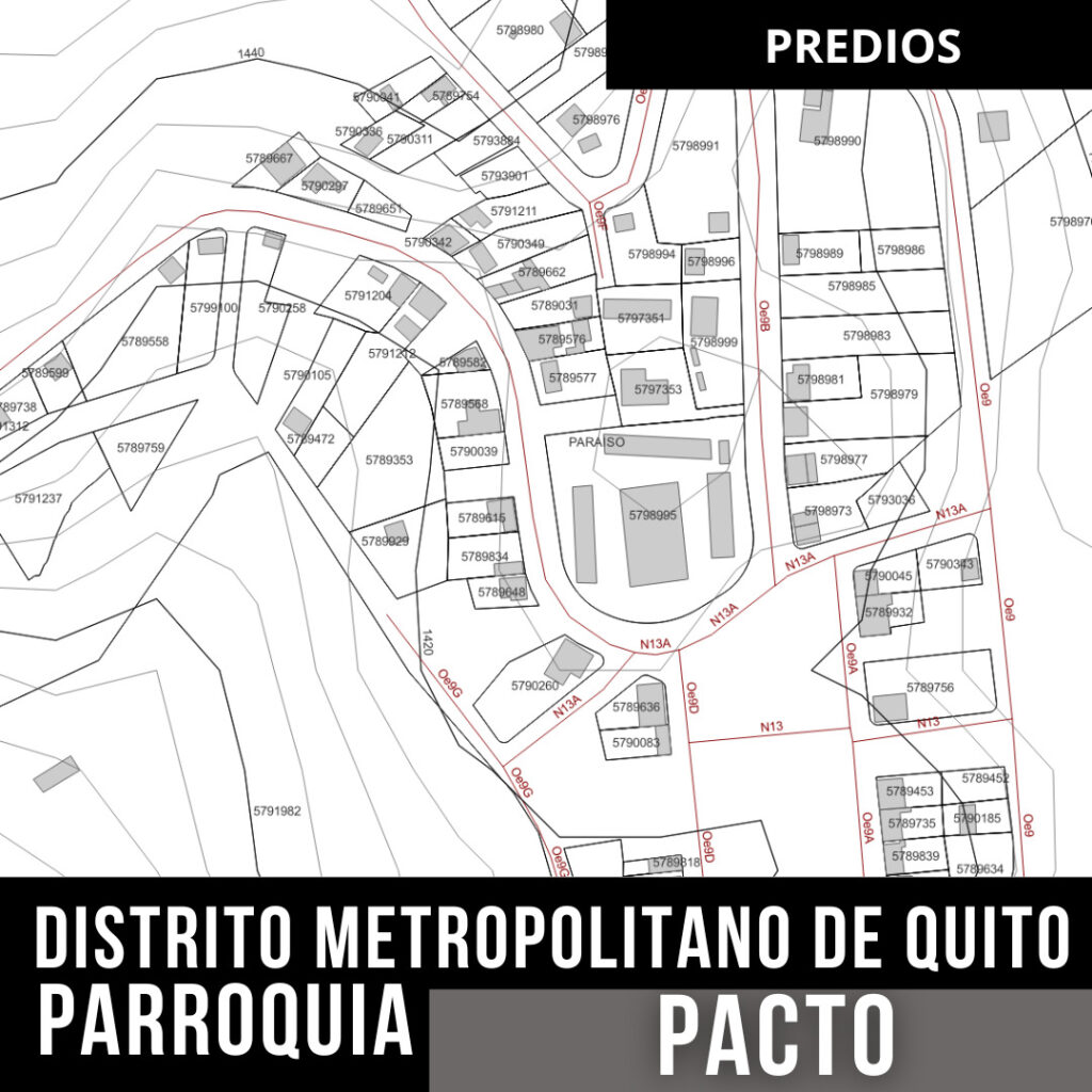 MAPA PREDIAL PARROQUIA PACTO DM QUITO + CURVAS DE NIVEL - ARQUITECTURA ...