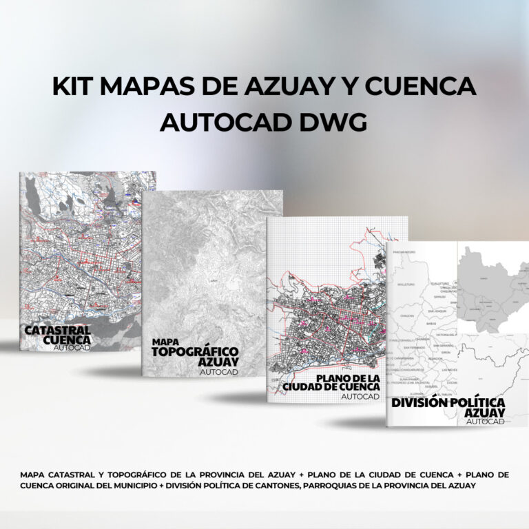 KIT MAPAS CATASTRALES Y TOPOGRÁFICOS DE LA PROVINCIA DEL AZUAY Y CUENCA ...