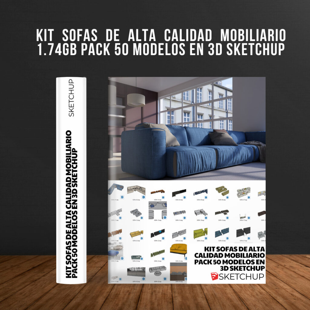 KIT SOFAS DE ALTA CALIDAD MOBILIARIO 1.74GB PACK 50 MODELOS EN 3D ...