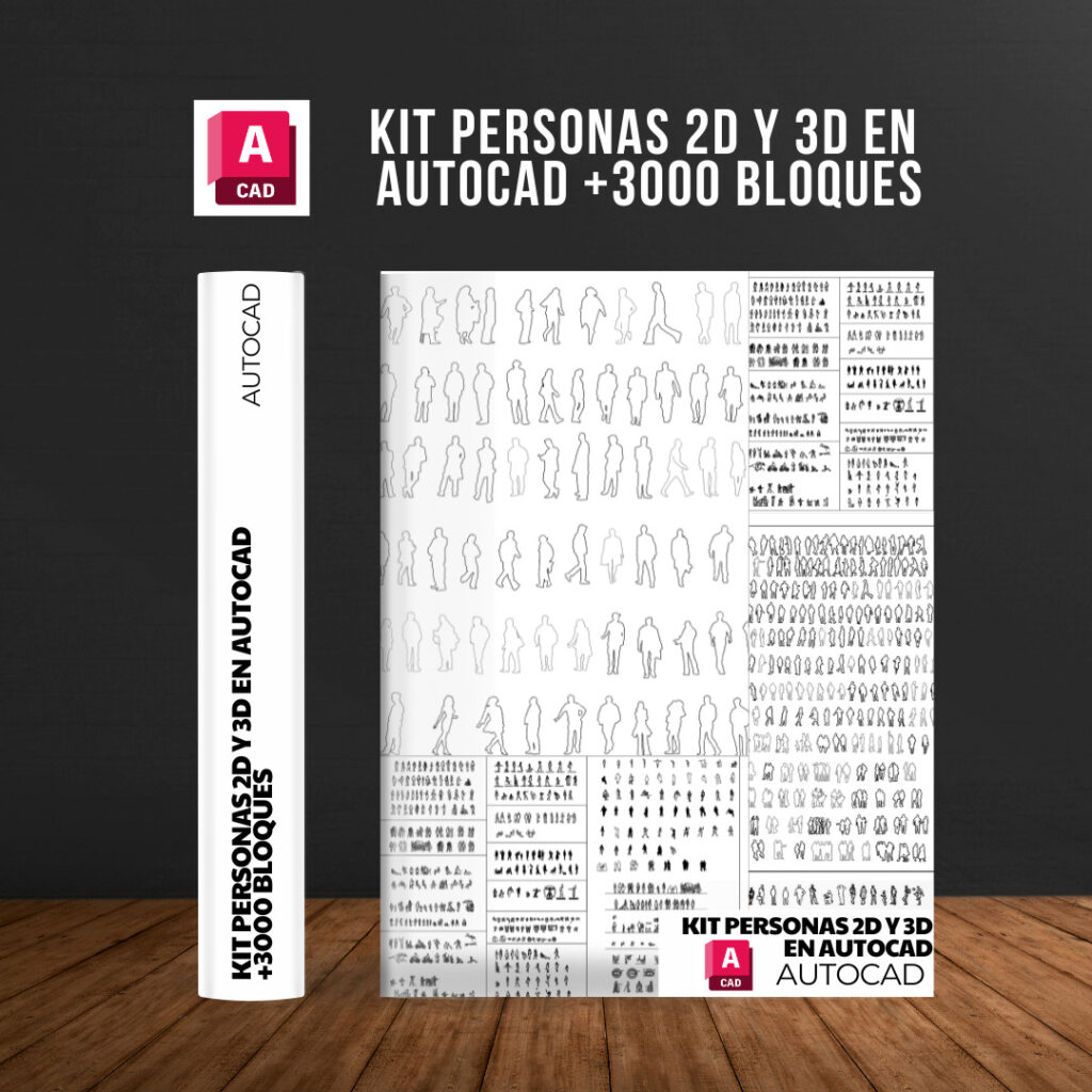 KIT PERSONAS +3000 BLOQUES EN AUTOCAD 2D Y 3D - ARQUITECTURA ID-ART