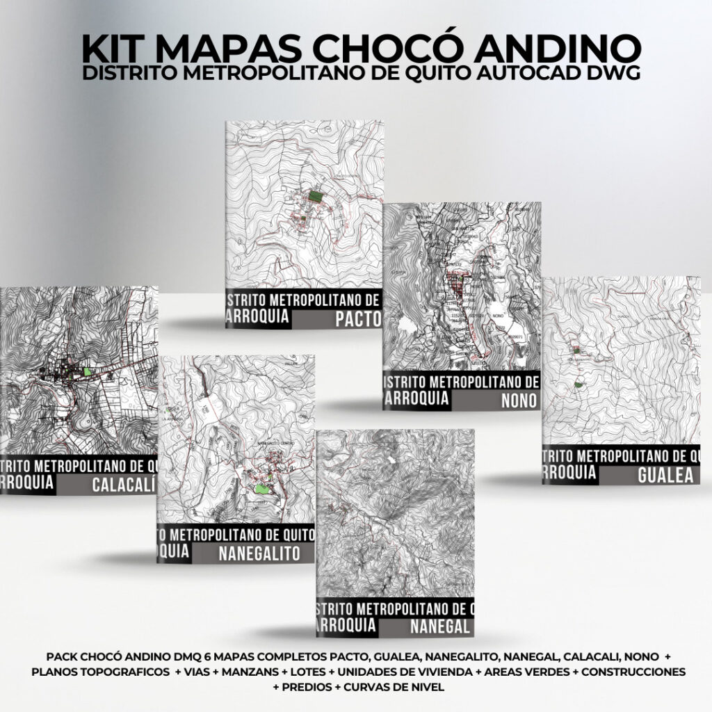 KIT CHOCÓ ANDINO ADMINISTRACIÓN ZONAL 6 PACKS DE MAPAS PREDIALES ...