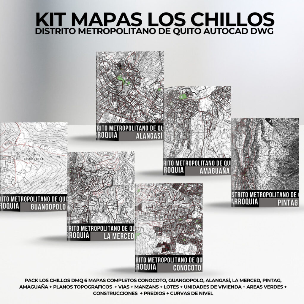 KIT LOS CHILLOS ADMINISTRACIÓN ZONAL 6 PACKS DE MAPAS PREDIALES ...