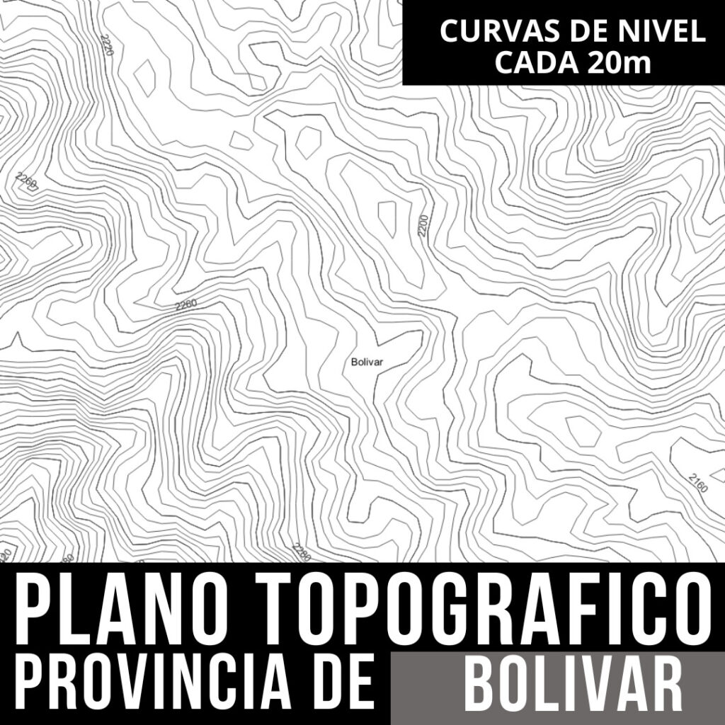 PACK x 3 PACK PLANO TOPOGRAFICO CON CURVAS DE NIVEL + LIMITES POLITICOS ...