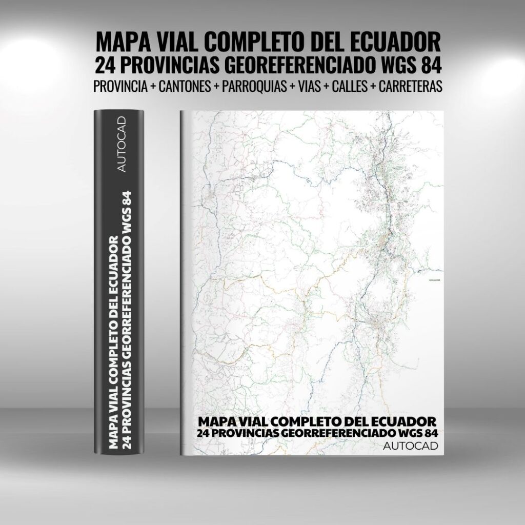 MAPA VIAL DE ECUADOR COMPLETO EN AUTOCAD GEO-REFERENCIADO ...